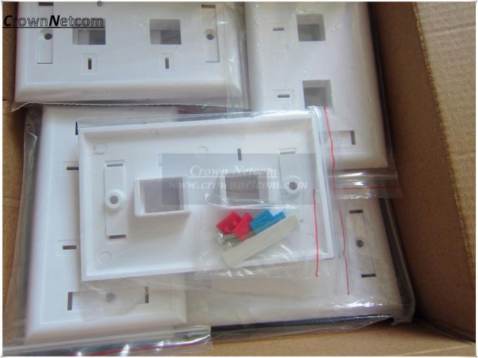2 Ports Network US Type RJ45 Faceplates For Network Keystone Jacks ABS ...