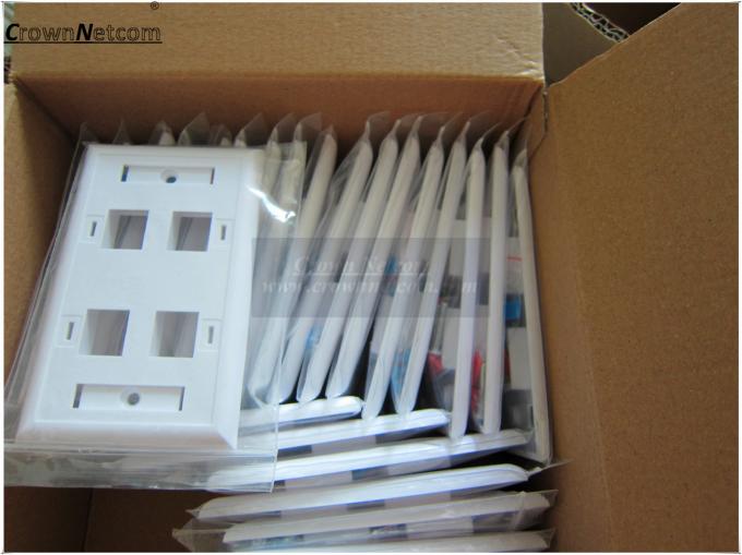 4 Ports Network US Type RJ45 Faceplates For Network Keystone Jacks ABS ...