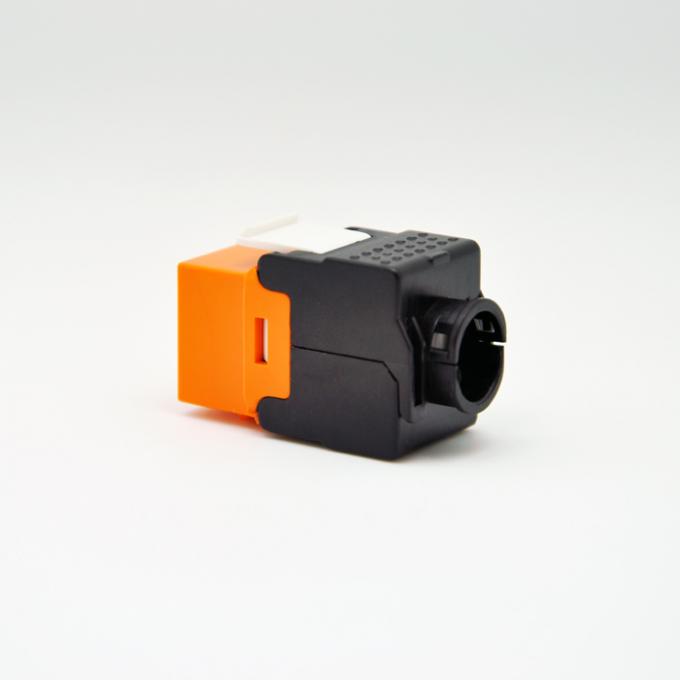 RoHS Tool Free Cat6 RJ45 Keystone Jacks ABS LSOH Shell 15U Gold Plated ...