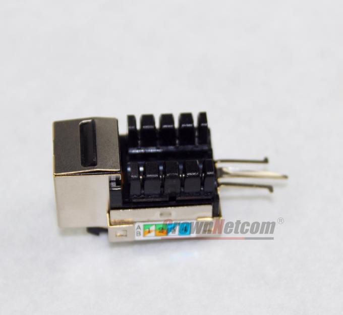 Cat6 Jacks Shielded RJ45 90 Degree 50u Gold Plated Network Keystone ...