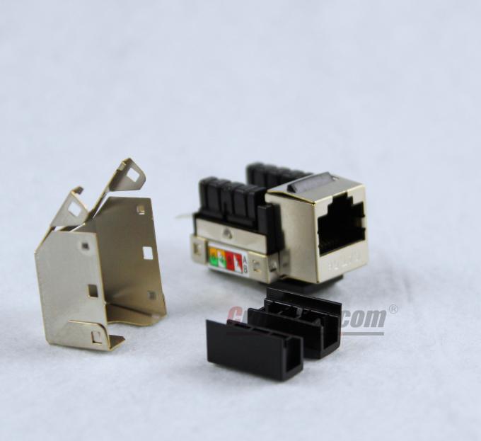 Cat6 Jacks Shielded RJ45 90 Degree 50u Gold Plated Network Keystone ...