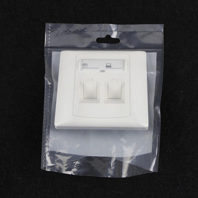 2 Ports Network 86X86 German Style Double Ports RJ45 Faceplates For ...