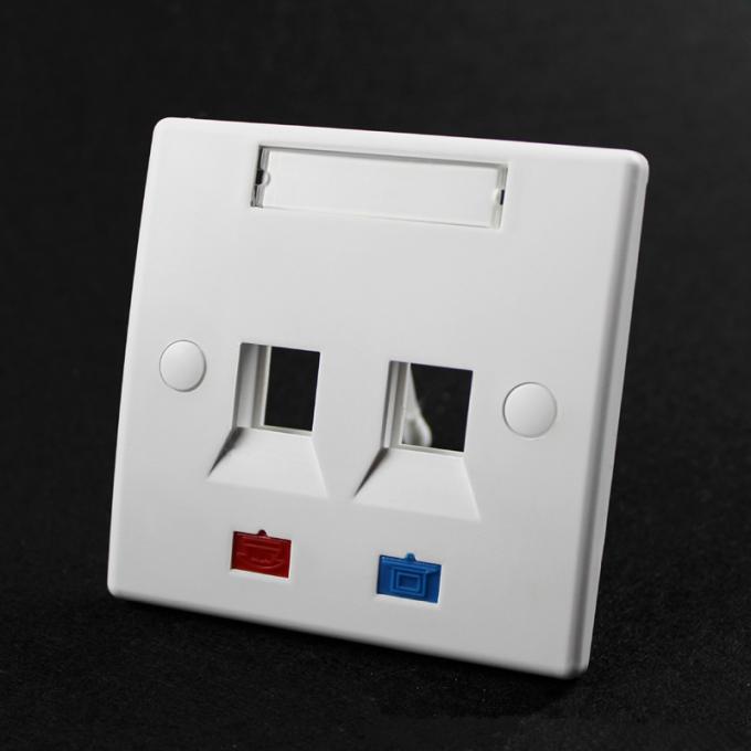 New Telecom Standard 2ports RJ45 Face Plates 3MTYPE RoHs ABS Material ...