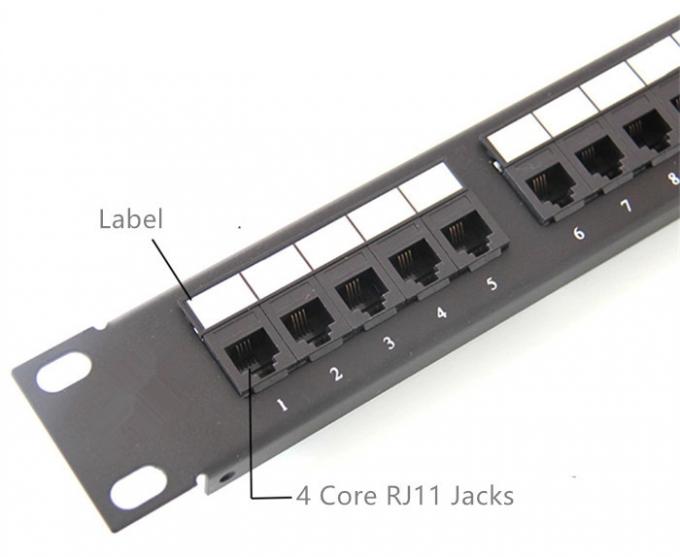 RJ11 1U Cat3 25port Telephone Patch Panels 19Inch Rack Patch Panels ...
