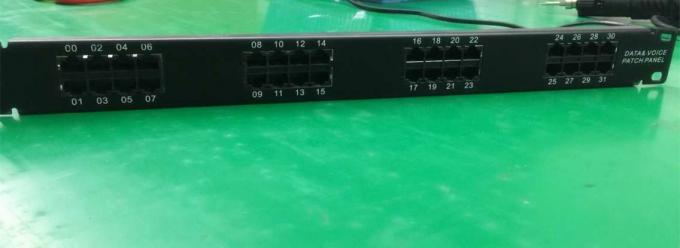 RJ11 1U Cat3 32port Telephone Patch Panels 19Inch Rack Patch Panels ...
