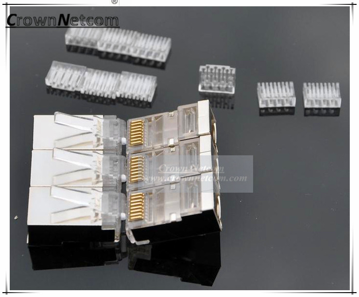 Shielded Rj45 Modular Plug Cat 6 Connectors Rj45 Ftp 8p8c Plugs 2piece Set