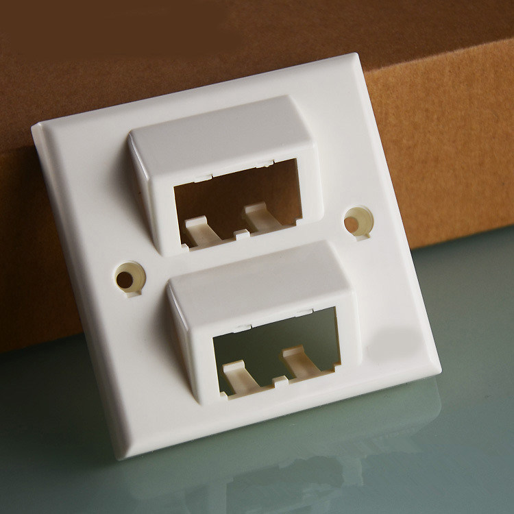 Network RJ45 4Port Face Plates ABS White Modular Face Plates For ...