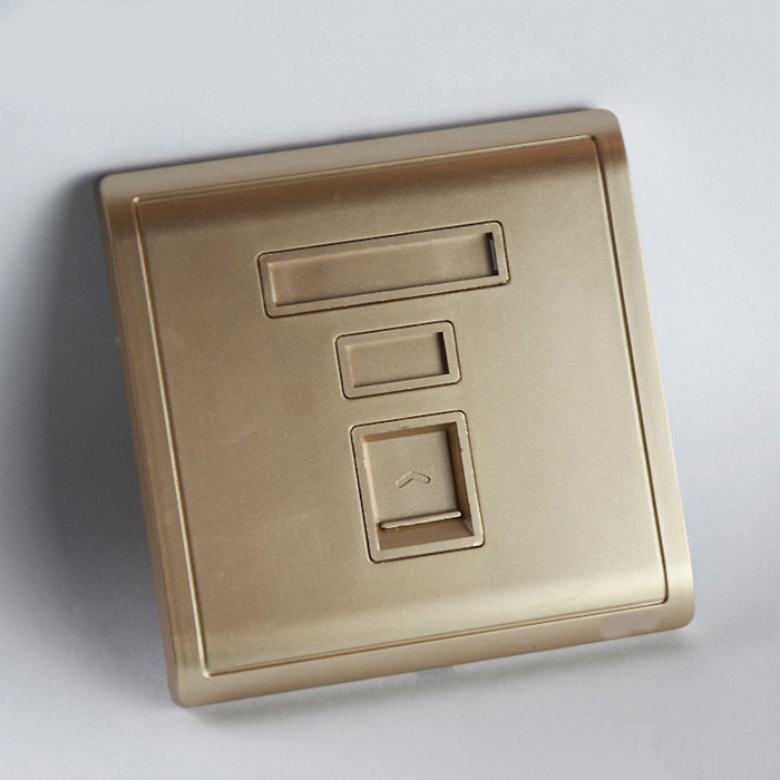 Network Champagne 1port RJ45 Faceplates RoHS Single Port Face plate ...