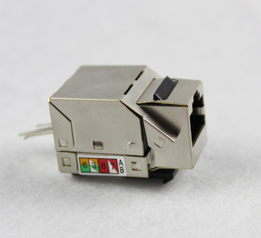 Cat6 Jacks Shielded RJ45 90 Degree 50u Gold Plated Network Keystone ...