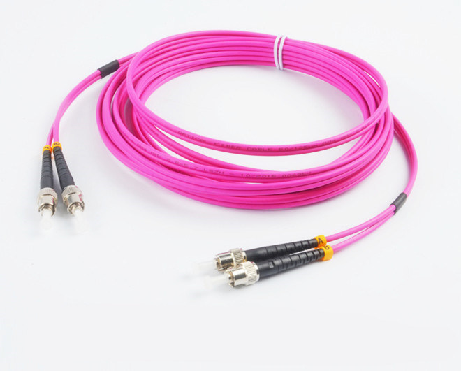 OM4 Duplex MM Fiber Patch Cords Rosy SC/FC/LC/ST 50/125 Optic Fiber ...