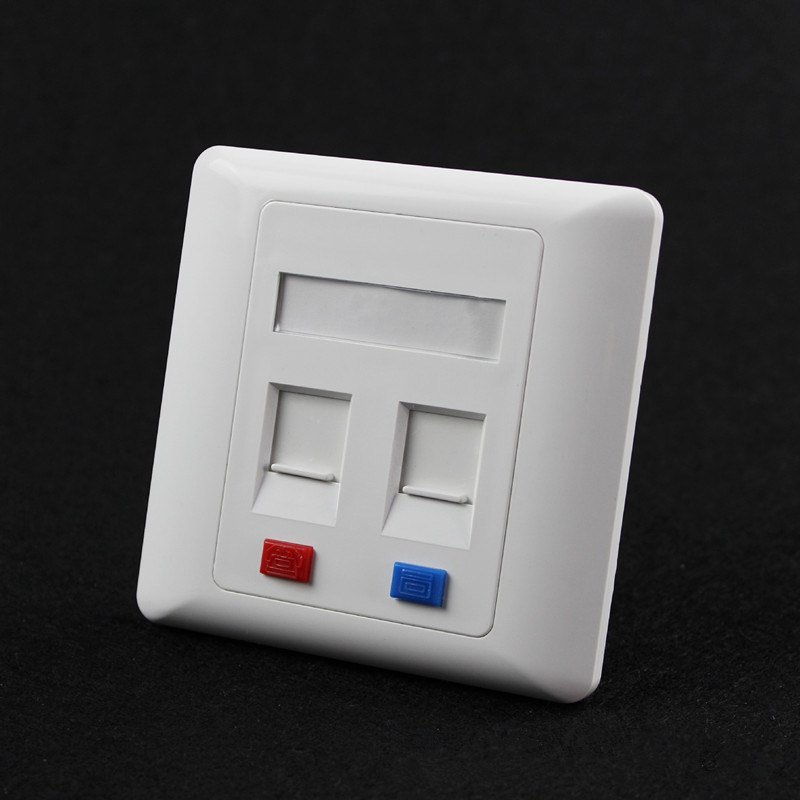 2 Ports Network 86X86 AMP Type Double Ports RJ45 Faceplates For Network ...