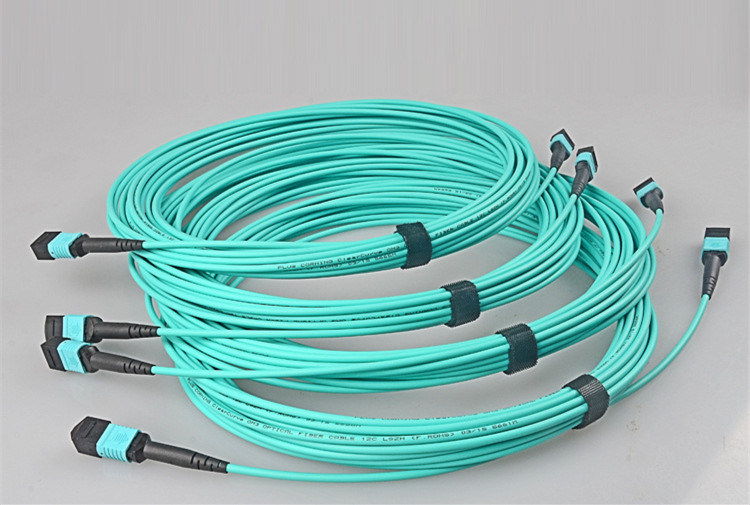 MM OM3 MPO Fiber Patch Cord Multimode 24Core MPO Optical Fiber Jumper