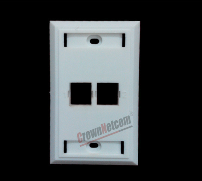 2Ports Network US Wall Plates For RJ45 Keystone Jacks ABS Face Plate